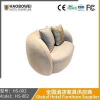 China Two Person Sofa 1300mm Ash Wood Frame Cotton Linen Fabric for Hotel Lobby Living Room for sale