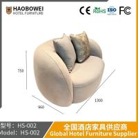 China Two Person Sofa 1300mm Ash Wood Frame Cotton Linen Fabric for Hotel Lobby Living Room for sale