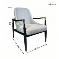China Solid Wood Fabric Leisure Chair for Hotel Lobby Home 670mm 890mm OEM for sale