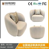China Foshan Single Sofa Set 1030mm Hotel Room Couch with Pillow Ash Wood Frame for sale
