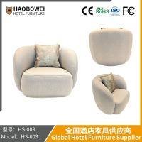 China Foshan Single Sofa Set 1030mm Hotel Room Couch with Pillow Ash Wood Frame for sale