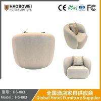 China Foshan Single Sofa Set 1030mm Hotel Room Couch with Pillow Ash Wood Frame for sale