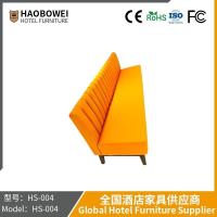 China Modern Hotel Lobby Leisure Sofa HS-004 2325mm Ash Wood Frame Cotton Linen for sale