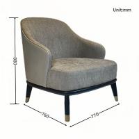 China Wholesale Leisure Fabric Lobby Chair for Hotel Bedroom Home 770mm Ash Wood Frame for sale