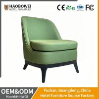 China Modern Solid Wood Fabric Dining Chair Without Armrest 710mm Durable Hotel Leisure Seating for sale