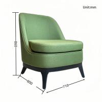 China Solid Wood Fabric Leisure Chair 710mm 860mm for Bedroom Hotel OEM for sale