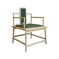 China Solid Ash Wood Armrest Leisure Chair 640mm 570mm 900mm for Hotel Bedroom for sale