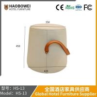 China Ash Wood Frame Solvent-Free Leather Bucket Stool 350x420x450mm Living Room Tea Table Sofa for sale