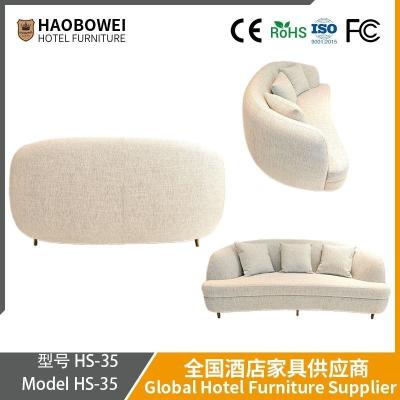 China Italian Minimalist Fabric Sofa 3-Seater White Cream Sailboat Style for Small Homes 1800mm for sale