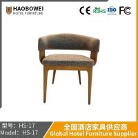 China Haobowei Solid Wood Dining Chair Ash Wood Retro Nordic Restaurant Chair 580mm Seat Height for sale