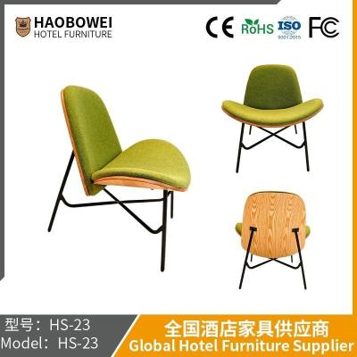 China Nordic Balcony Lounge Chair Modern Single Sofa 750mm x 650mm x 850mm Ash Wood Frame for sale