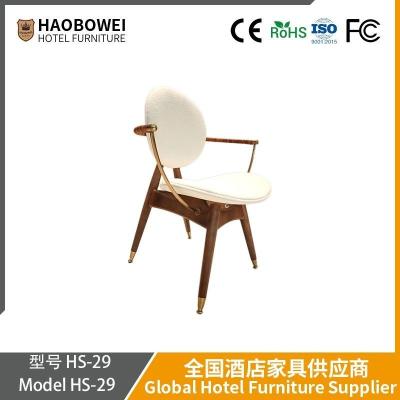 China Solid Wood Cream Wind Dining Chair HS-29 690mm x 580mm x 830mm Designer Restaurant Stool for sale