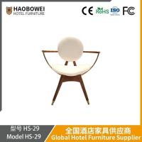 China Solid Wood Cream Wind Dining Chair HS-29 690mm x 580mm x 830mm Designer Restaurant Stool for sale