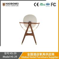 China Solid Wood Cream Wind Dining Chair HS-29 690mm x 580mm x 830mm Designer Restaurant Stool for sale