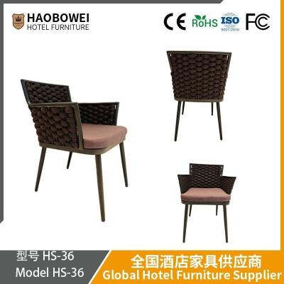 China Outdoor Wicker Dining Chair and Table Set Waterproof Sunproof Ash Wood 580mm 795mm for sale