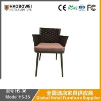 China Outdoor Wicker Dining Chair and Table Set Waterproof Sunproof Ash Wood 580mm 795mm for sale