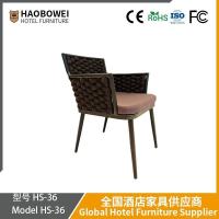 China Outdoor Wicker Dining Chair and Table Set Waterproof Sunproof Ash Wood 580mm 795mm for sale