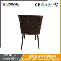China Outdoor Wicker Dining Chair and Table Set Waterproof Sunproof Ash Wood 580mm 795mm for sale