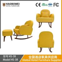 China Modern Light Luxury Rocking Chair Adult Recliner 790mm Ash Wood Frame Dual-Purpose Sitting Lying for sale