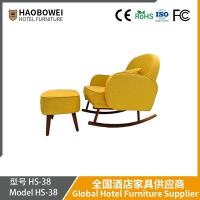 China Light Luxury Rocking Recliner for Adults Single Person Reinforced Ash Wood Frame 790mm for sale