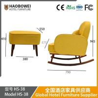 China Light Luxury Rocking Recliner for Adults Single Person Reinforced Ash Wood Frame 790mm for sale