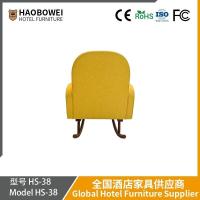 China Nordic Leisure Rocking Chair Lazy Sofa Single Recliner with Footrest 790mm Width Ash Wood Frame for sale