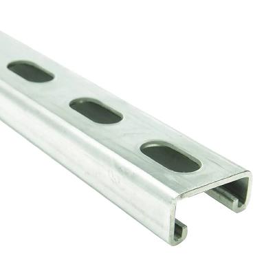China Hot Rolled Solid Strut Channel with 9/16 Inch Hole Size and 10 Feet Length for 200 Lbs Weight Capacity for sale
