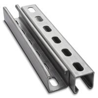 China Galvanized Solid Strut Channel with 10 Feet Length and 14 Holes for Construction Support for sale