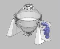 China Dry Pharmacy Powder Double Cone Multi Direction Mixer Blender Chemical Mixing Cone for sale