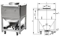 China 20rpm Powder Mixer IBC Post Bin Blender Single Column Lifting System Equipment for sale