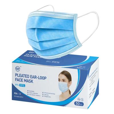 China Custome Face Masks Disposable 3 ply Cheap Face Masks Wholesale Face Mask for sale