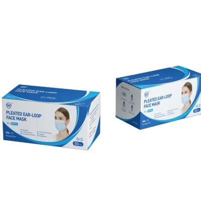 China Sample free disposable medical mask nonwoven 3ply face mask manufacture for sale