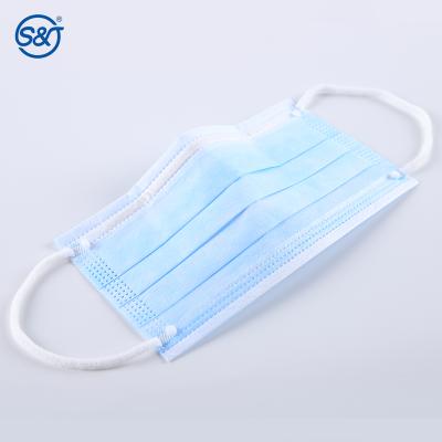 China S&J En14683 Type IIR Disposable Non-woven 3ply Dental Medical Face Mask for sale