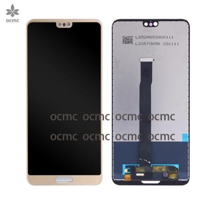 China Super OLED Capacitive Touchscreen Compatible For Huawei P20 Screen Replacement Display Panel With Frame for sale