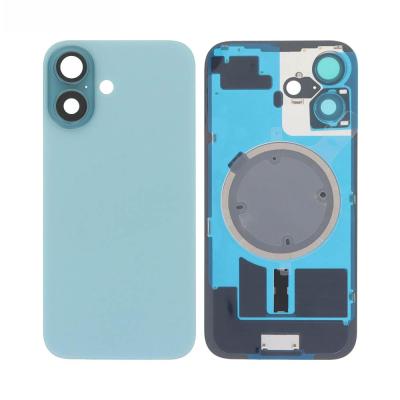 China Teal Tempered Glass Back Cover for iPhone 16 with Premium Protection and 100% Tested Quality for sale