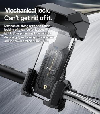 China 360 Degree Adjustable Bicycle Phone Holder with Mechanical Locking for Stable Non-Shaking Ride for sale