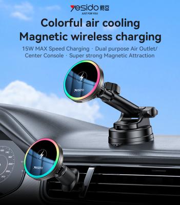 China 15W Fast Charging Magnetic Wireless Charger with 360° Magnetic Rotation and N52 Strong Magnetic Adsorption for sale