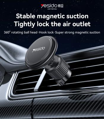 China Yesido C252 360° Rotation Strong Magnetic Suction Barb Lock Car Phone Holder for Air Vent Mounting for sale