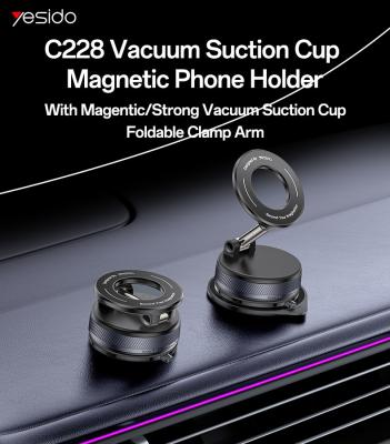 China 360 Rotation Magnetic Phone Holder with Foldable Clamp Arm and 16N Magnetic Force for Car & Home Using for sale