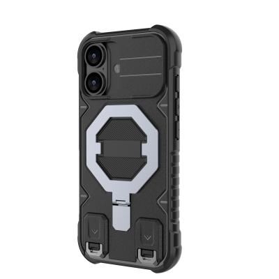 China Rugged Outdoor Phone Case with Industrial-Grade Shockproof Protection, Magnetic Kickstand, and Lanyard Hole for sale