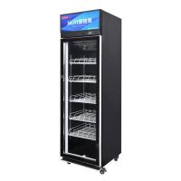 China Luxury Single Glass Door Beverage Cooler Display Freezer Commercial 480L Capacity for sale
