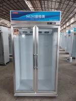 China Store Glass Door Upright Display Refrigerator 604L With Energy Saving White LED for sale