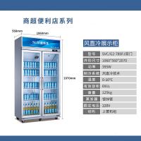 China 110V 220V Customizable Logo Commercial Two Glass Door Freezer for Your Business for sale