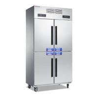 China 4 Door Stainless Steel Upright Fridge Ideal for Busy Restaurants and Kitchen Equipment for sale