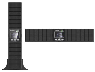 China 2KVA Rack Mount Online UPS with LCD Display 72VDC External Battery Support for Server Backup 2U Height for sale
