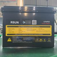 China RSUN 12.8V LiFePO4 Battery 6Ah-230Ah with 2000+ Cycles and IP65 Rating for Solar RV Marine Applications for sale