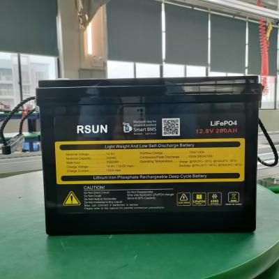 China 12.8V LiFePO4 Battery 7Ah-200Ah with Smart BMS Bluetooth App for Solar RV Marine Applications for sale