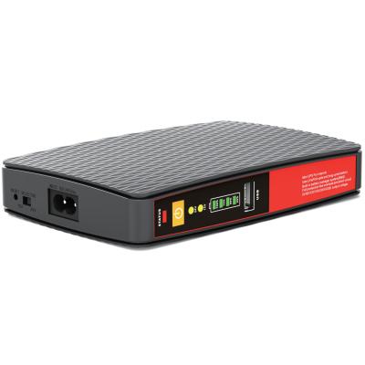 China ECO Series Mini DC UPS 10400mAh Backup Power Supply 18W 36W 60W with LiFePO4 Battery for sale