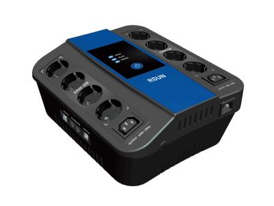 China 1000VA UPS Powerstrip UPS Multi-sockets PC UPS Line Interactive UPS Top Multi Schuko Sockets USB for sale