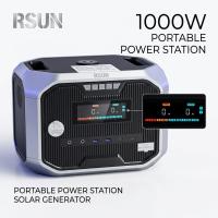 China 1000W Portable Power Station LiFePO4 Solar Generator with UPS Function LCD Bluetooth for sale
